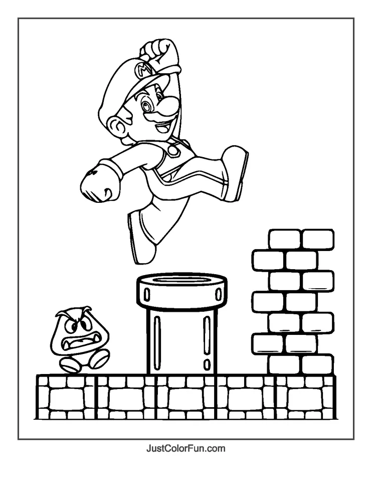 Super Mario Coloring Pages (34 Free Printable PDFs)