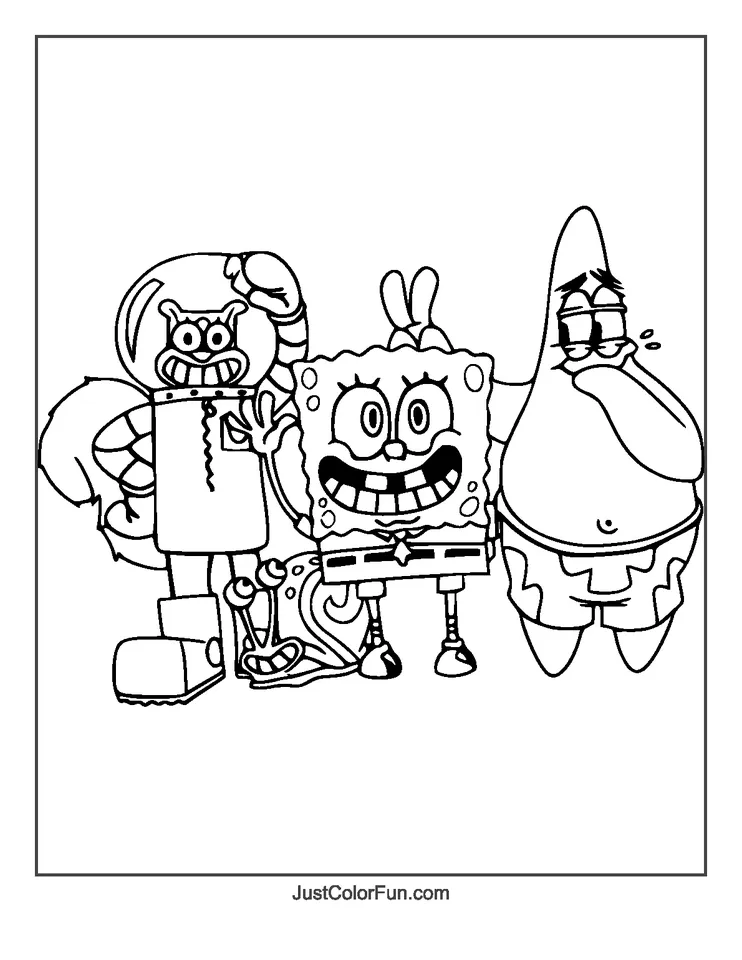 SpongeBob Coloring Pages (37 Free Printable PDFs)
