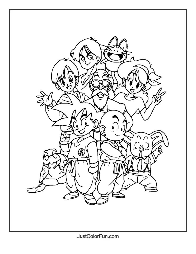 Dragon Ball Z Coloring Pages (32 Free Printable PDFs)