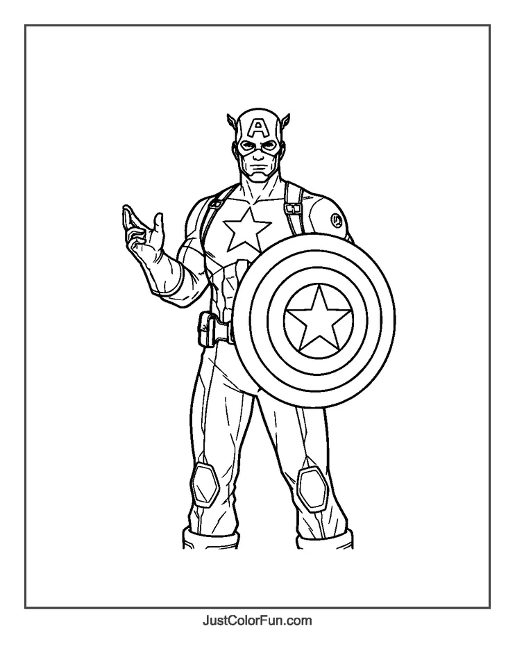 Captain America Coloring Pages - justcolorfun.com