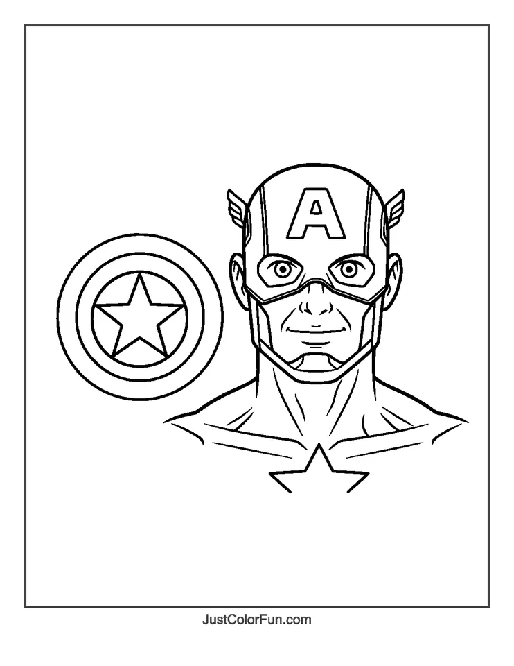 Captain America Coloring Pages - justcolorfun.com