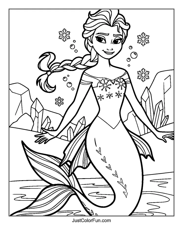 Mermaid Coloring Pages (21 Free Printable PDFs) – For All Ages