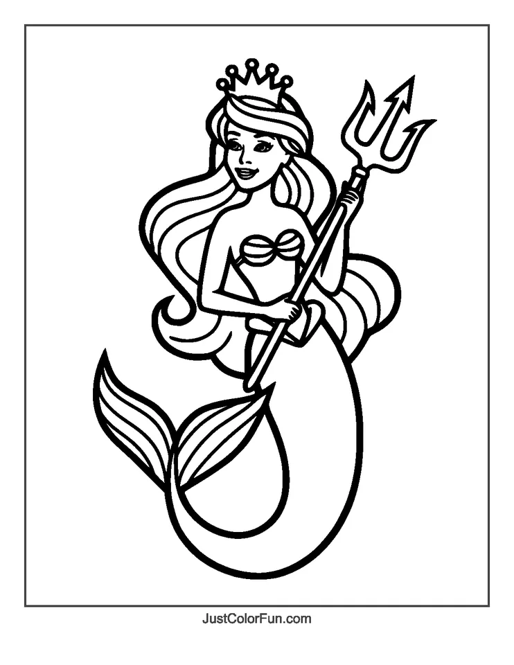 Mermaid Coloring Pages (21 Free Printable PDFs) – For All Ages