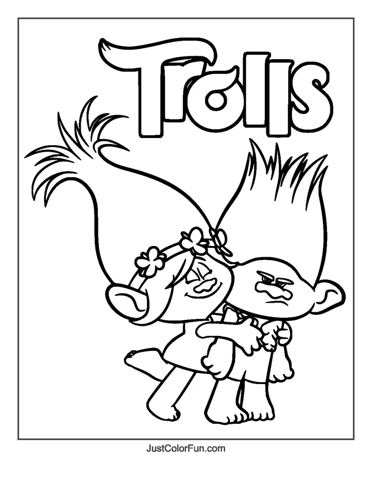 Trolls Coloring Pages (16 Free Printable PDFs) – For All Ages